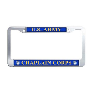 US Army Chaplain Corps Car License Plate Holder Stainless Steel Car ...