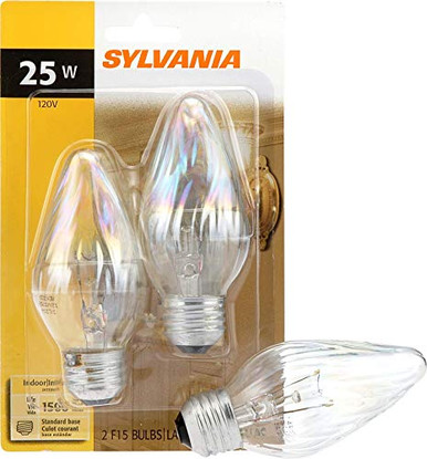 Sylvania F15 Decor Incandescent Light Bulb 25W Iridescent Finish Medium ...