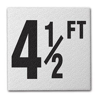 Aquatic Custom Tile Ceramic Swimming Pool Deck Depth Marker 4 1 2 FT ...