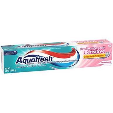 AQUAFRESH Sensitive Maximum Strength Toothpaste 5.6 oz ...