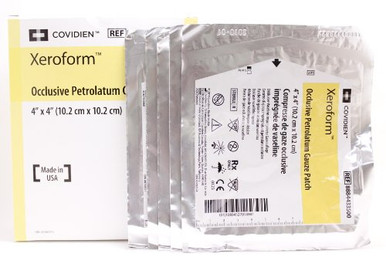 Xeroform Sterile Occlusive Petrolatum Gauze Wound Dressings 4" x 4 ...