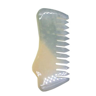 Jade Comb Hair Head Scalp Therapy Nature Perfect Gua Sha Massage Comb ...