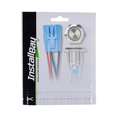 InstallBay 16Mm Stainless Round Switch W Latch and Harness - Blue ...
