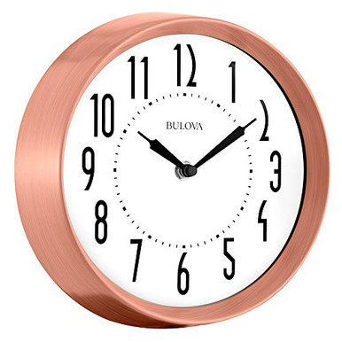 Bulova C4828 Cleaver Wall Clock Copper Finish - Warehousesoverstock