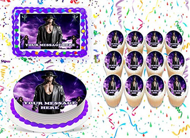 The Undertaker Cake Topper Edible Image Personalized Cupcakes Frosting ...