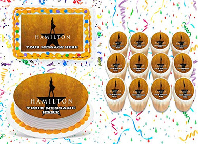 Hamilton Cake Topper Edible Image Personalized Cupcakes Frosting Sugar ...