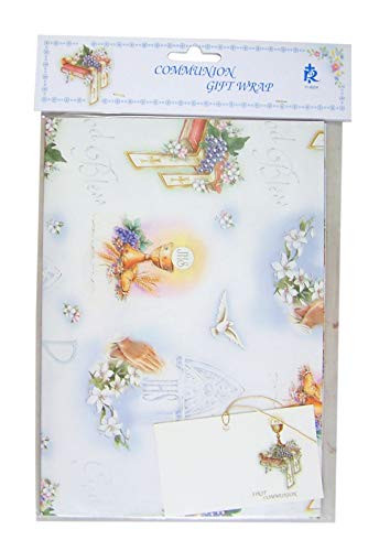 Folded JHS Communion Chalice, Dove, Praying Hands and Holy Bible ...