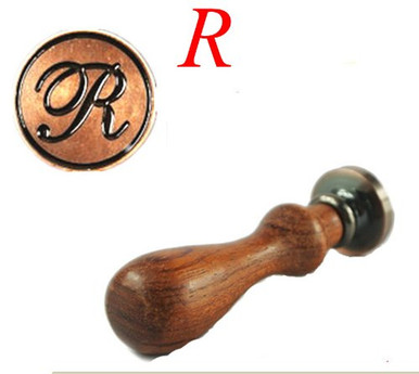 Vintage Letter R Alphabet Initial R Engraved Wedding Invitation Wax ...