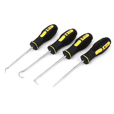 uxcell O-Ring Seal Nonslip Handle Straight Right Angle Pick Hook Set ...