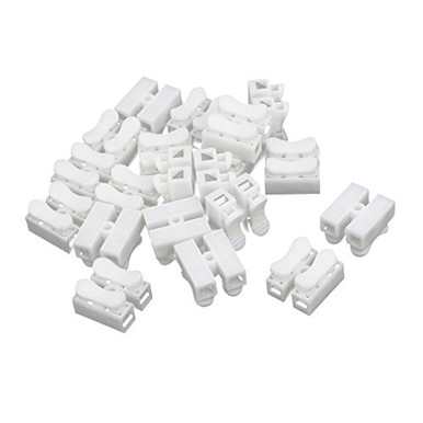 uxcell CH-2 250V 10A 2 Position Spring Clamp Terminal Blocks Quick ...
