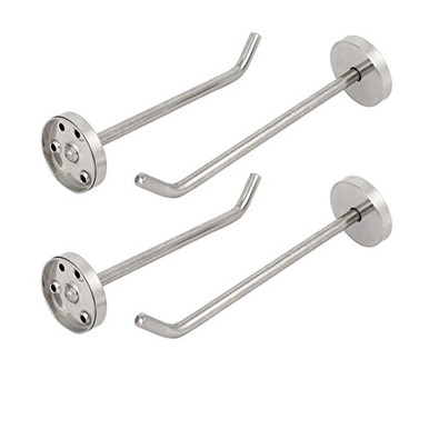 uxcell Fitting Room 40mm Base Dia 160mm Long Stainless Steel Wall ...