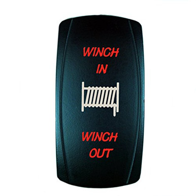 STV Motorsports Laser Red Momentary Rocker Switch Winch in Out 20A 12V ...