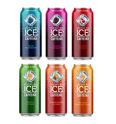 Sparkling Ice Plus Caffeine Naturally Flavored Sparkling Water with ...
