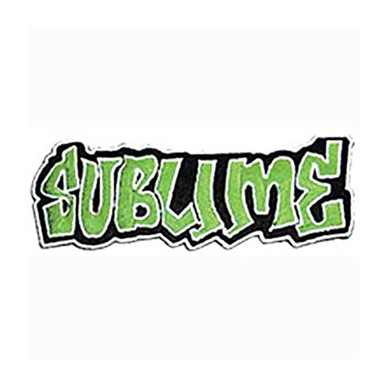 Sublime Music Band Patch - Green Graffiti Name Logo - Warehousesoverstock
