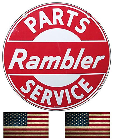 Rambler Parts Service Motor Oil Emblem Seal Vintage Gas Signs ...