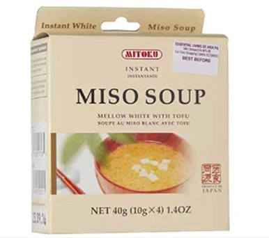 Mitoku Instant White Miso Soup 40g - 10g x 4 - - A mellow white tasting ...