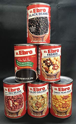El Ebro 15 oz Variety Pack Black Beans Small Red Beans with Chorizo ...