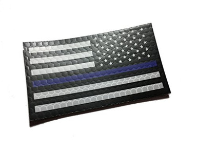 Reversed IR -Infrared- Reflective - Thin Blue Line Uniform Patch -Hook ...