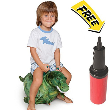 WALIKI TOYS Toothy: Small Plush T-rex Dinosaur Hop Ball Hopper Hoppity ...