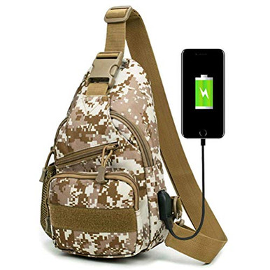 AGAWA Outdoor Chest Sling Bag Water-Resistant Adjustable Shoulder Pack ...
