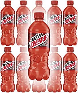 Mountain Dew Code Red 20 oz Soda Bottles -Pack of 10 Total of 200 FL OZ ...