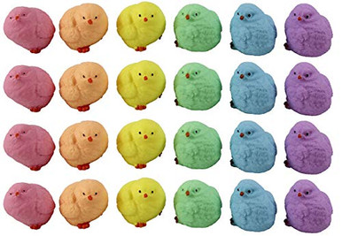 Set of 24 Small Chick Squishy Balls in Capsules - Easter Spring Themed ...