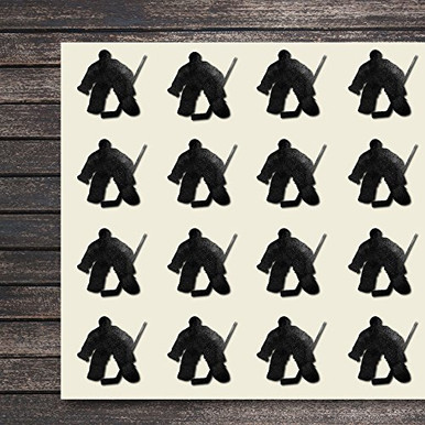 Hockey Goalie Craft Stickers 30 Stickers at 1.5 Inches Great Shapes for ...
