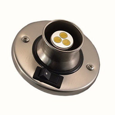 12 Volt Brushed Nickel Bright White LED Eyeball Reading Light ...