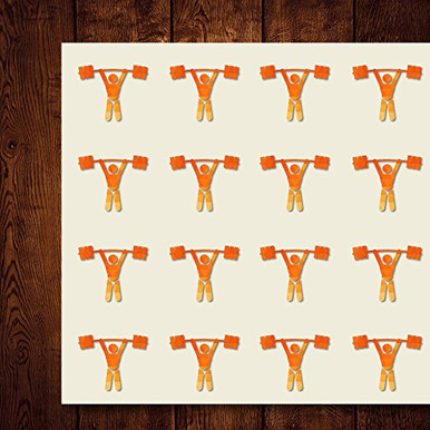 Weightlifting Barbell Weightlifter Weight Training Craft Stickers 30 ...