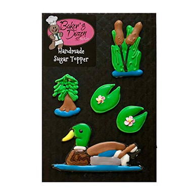 Floating Mallard Duck- 5 pcs Hunting Decoys Edible Icing Cake ...