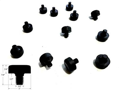 Lot of 12 Rubber Bumper Feet with 3 8 Threaded Rubber Stud Dia x 1 2 ...