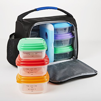 Fit & Fresh Men's 14-Piece Lunch Set with Insulated Lunch Bag & MyPlate ...