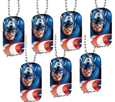 Stainless Steel Marvel Comics Dog Tag necklace - Captain America - Set ...
