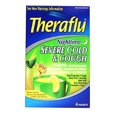 Theraflu Nighttime Severe Cold and Cough Count 1 - Medicine Cold Sinus ...
