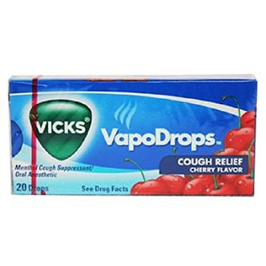 Vicks Vapo Cough Drops Cherry Count 20 -20Pk- - Cough Drops Grab ...