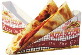 Pizza Scoop - Folded Pizza Slice Holder for Eating Pizza on the Go ...