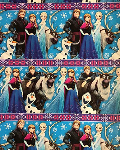 Disney Frozen Wrapping Paper Gift Wrap -3.33 Feet Wide - 70 Sq Feet ...