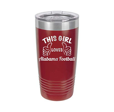 Alabama Football Girl - Engraved Tumbler Wine Mug Cup Unique Funny ...