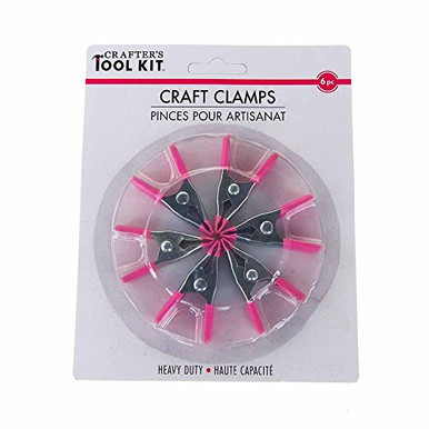 Homeford Metal Craft Clamps Clip Pink Silver 2-Inch 6-Count ...