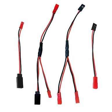 FPVKing JR to JST Y Splitter Harness Parallel Wire and JST to JR Male ...