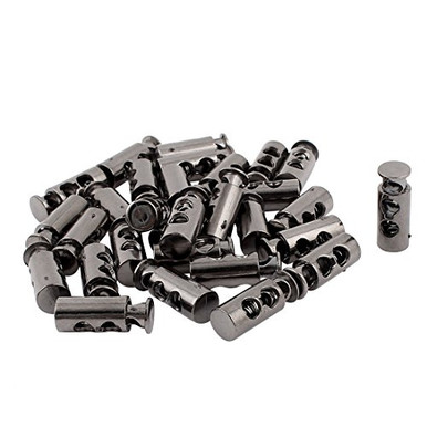 uxcell Spring Loaded Dual Holes Cord Locks Stoppers Toggles 5mm Dia 30 ...