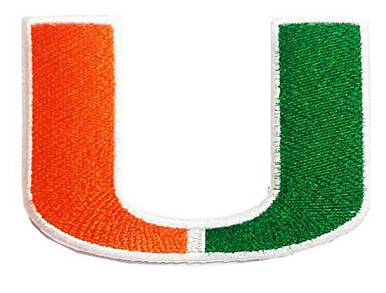 Miami Hurricanes Football Sport Patch Logo Embroidery Iron Sewing on ...
