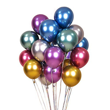 Colorful Party Balloons 12 Inch 100pcs Shiny Metallic Helium Balloons ...