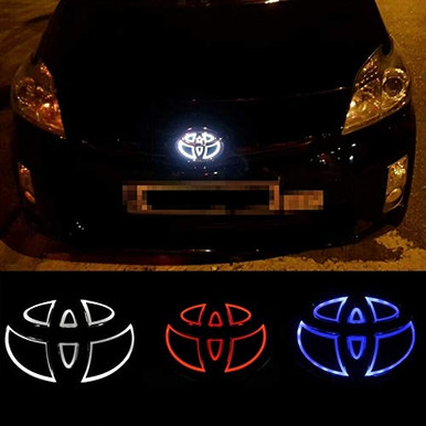 5D Car Front Logo LED Light Badge Lamp Emblem Sticker Car Decoration ...