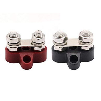 Stainless Steel Single Stud Power Distribution Block with Cover 2 Studs ...