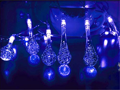 EONLYX Water Drop String Lights 2M 20 LED Indoor Water Drop Lights ...