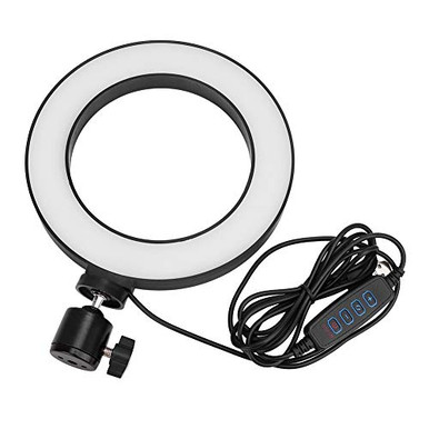 Qiilu LED Ring Light 6 inch LED Ring Light Living Broadcast Selfie Fill ...