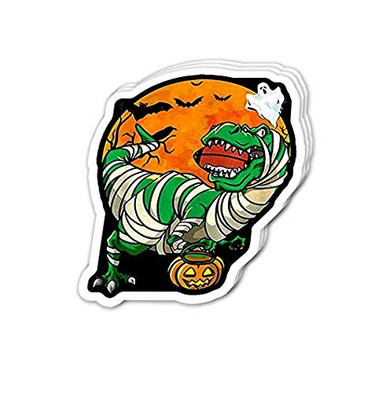 Awesome Football Player Mummy T Rex Dinosaur Halloween Sticker Graphic ...