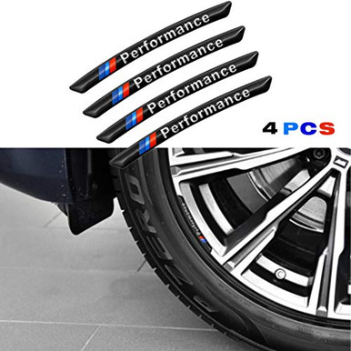 4PCS M performance 3D sticker wheel sticker car logo badge sticker -for ...