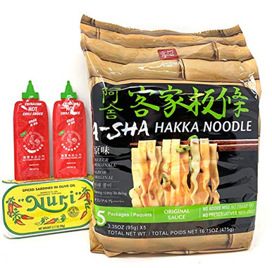 Asha Healthy Ramen Noodles -Original Wide Size Hakka Flat Noodle Non ...